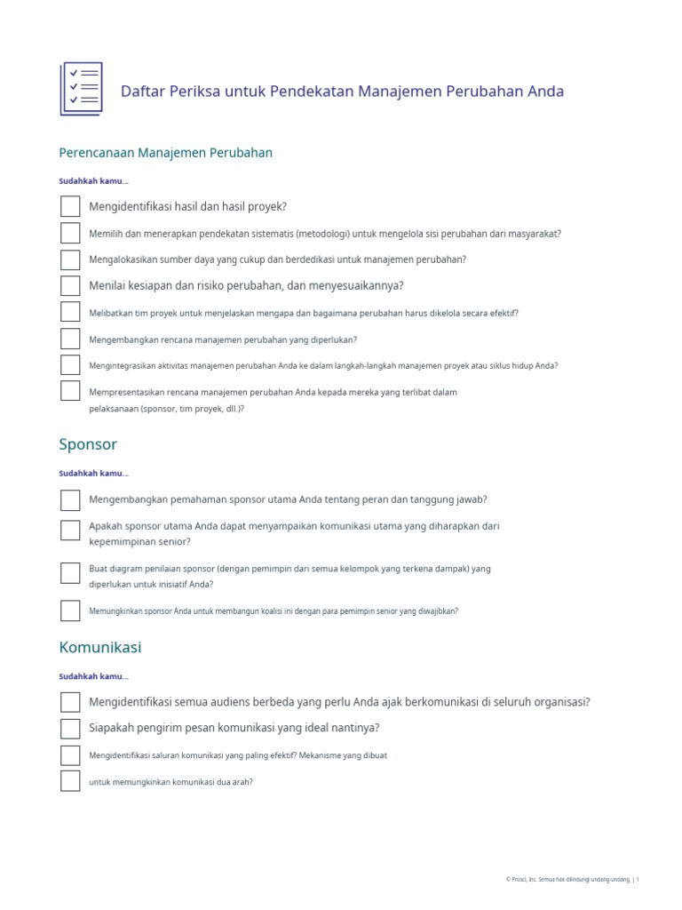 Checklist-For-Your-Change-Management-Approach (1) .En - Id | PDF