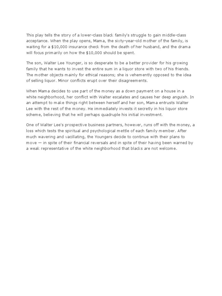 A Raisin in The Sun | PDF