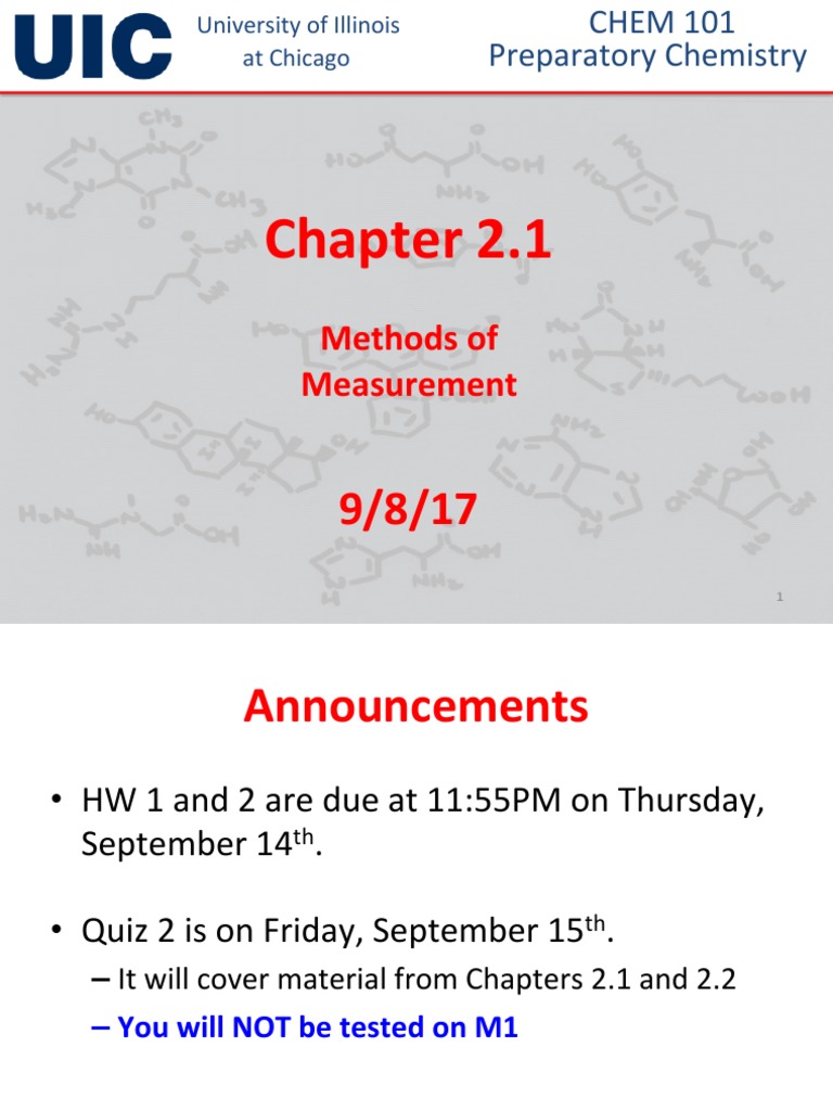 CHEM 101 Chapter 2 | PDF | Significant Figures | Density