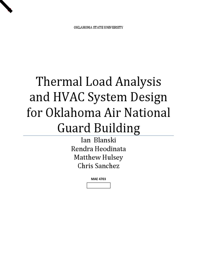 HVAC Design for Oklahoma Air National Guard | PDF | Duct (Flow ...