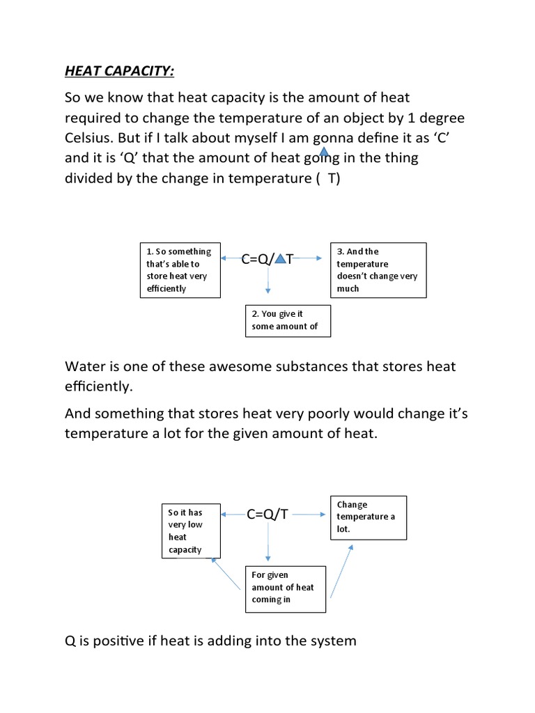 Understanding Heat Capacity and Specific Heat | PDF | Heat Capacity | Heat