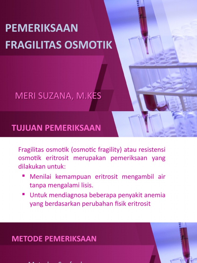 Pemeriksaan Fragilitas Osmotik Eritrosit | PDF