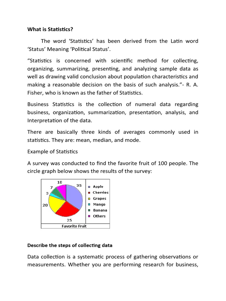 What Is Statistics | PDF | Level Of Measurement | Mean