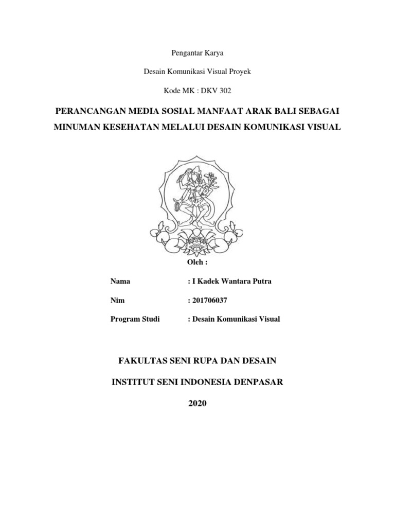Pengantar Karya DKV Proyek I Kadek Wantara Putra 201706037 | PDF