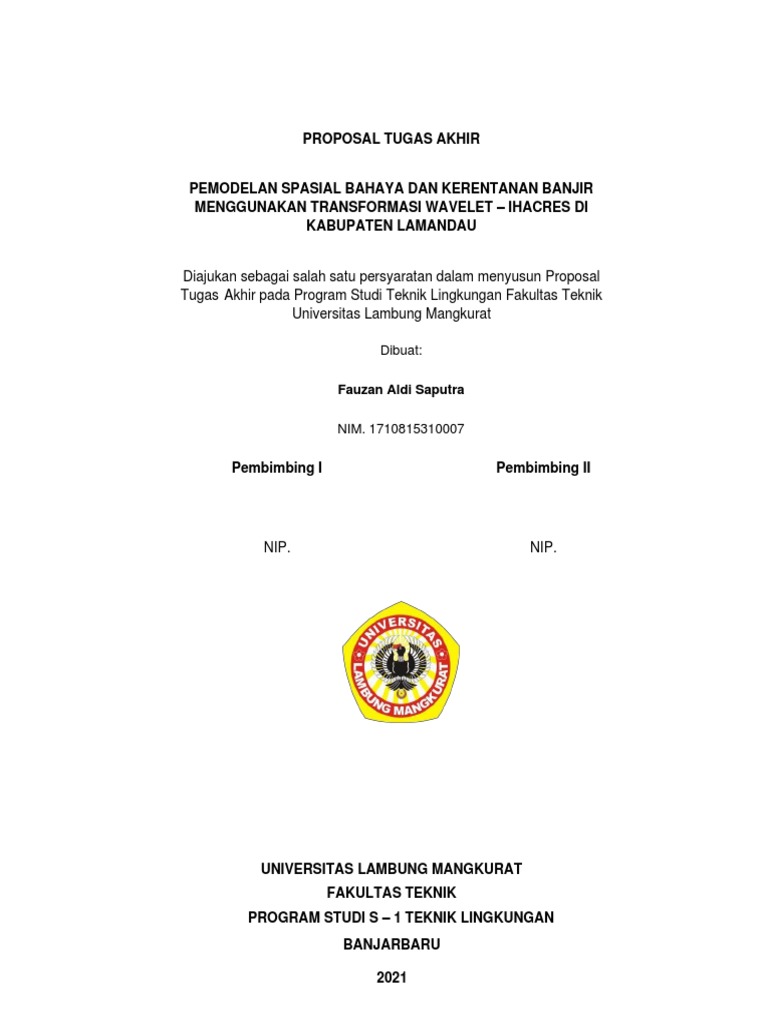 Paling Fix Judul 1 Pra Proposal Skripsi Fauzan Aldi Saputra 1710815310007-Converted - 2 | PDF
