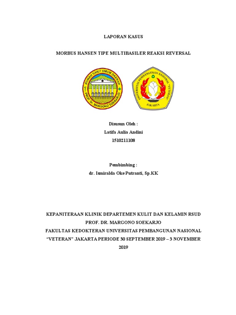 Morbus Hansen Tipe Multibasiler dengan Reaksi Reversal pada Seorang Ibu ...