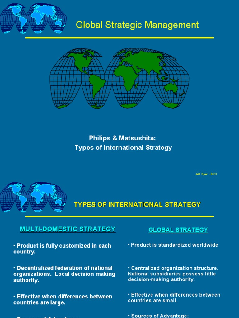 Global Strategic Management: Philips & Matsushita: Types of ...