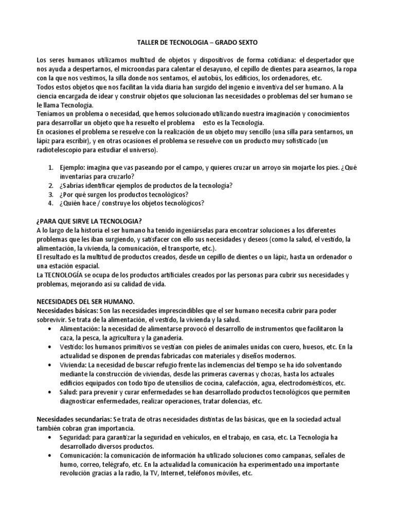Taller de Tecnologia | PDF | Ropa | Science