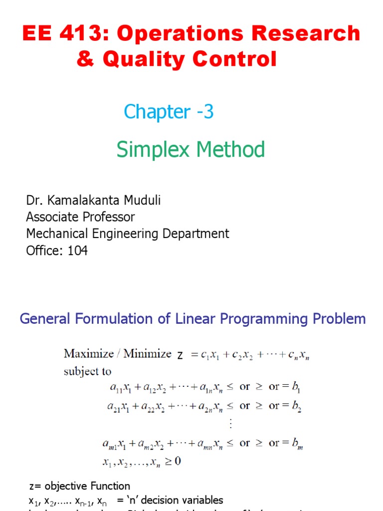 Simplex Method | Download Free PDF | Linear Programming | Mathematical Optimization