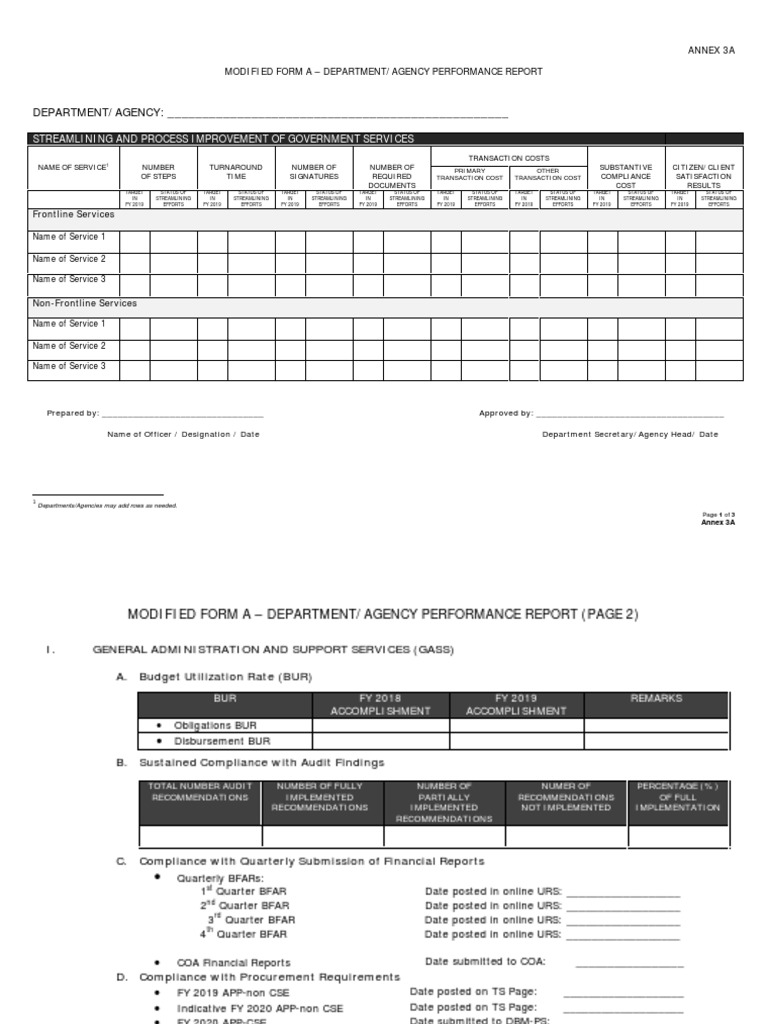 Modified 3A Performance Report Template | PDF | Business