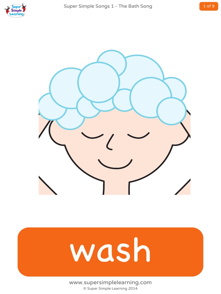 The Bath Song Flashcards | PDF