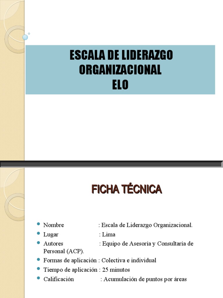 Test Elo | PDF | Liderazgo | La naturaleza humana