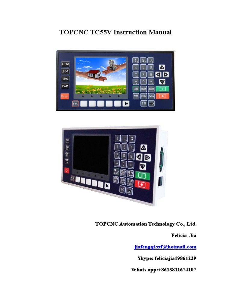 TC55V CNC Controller Manual | PDF | Gear | Input/Output