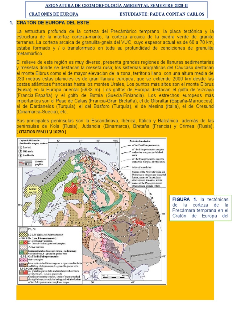 Cratones de Europa | PDF | Estructura de la tierra | Geología