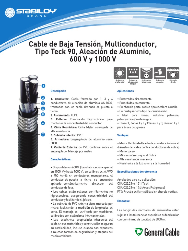 Cable Teck 90 FT 2014 046 | PDF | Cobre | Química