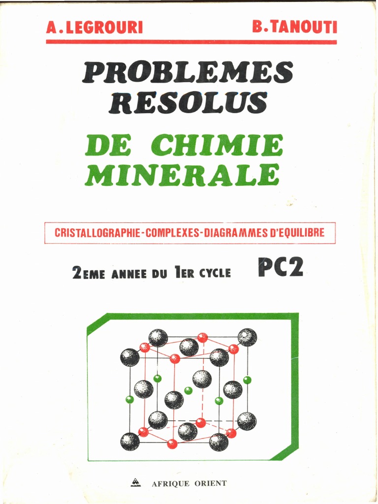 Problèmes Résolus de Chimie Minérale | PDF | Complexe (chimie) | Ion