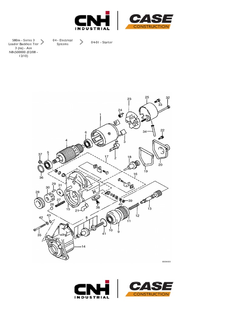 Starter Case 580M 1 | PDF | Washer (Hardware) | Propulsion