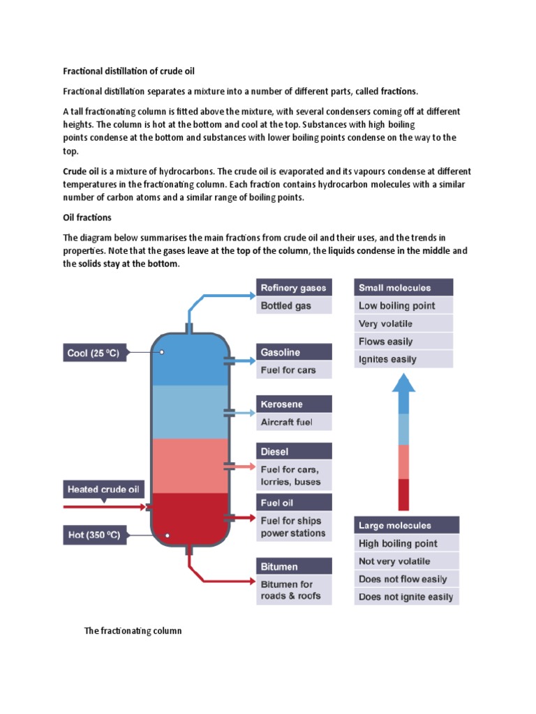 Fractional Distillation of Crude Oil | PDF