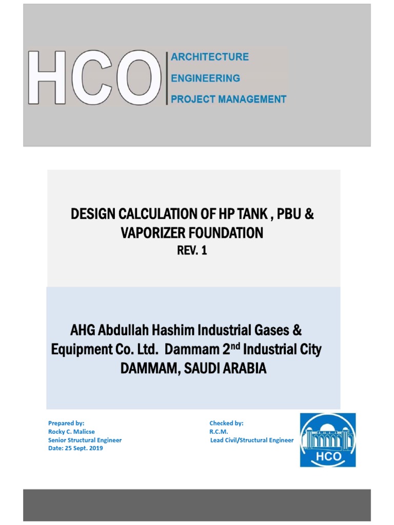 TANK FOUNDATION Calculation | PDF | Concrete | Economic Sectors