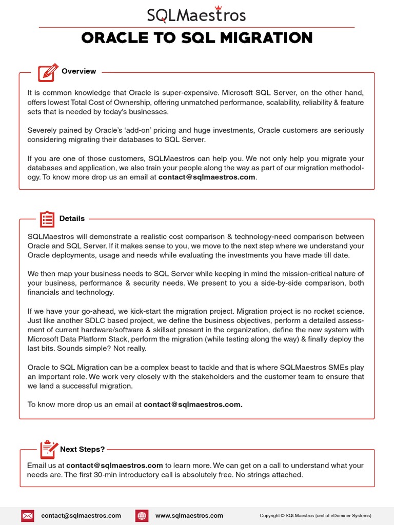 Oracle To SQL Migration | PDF | Computers