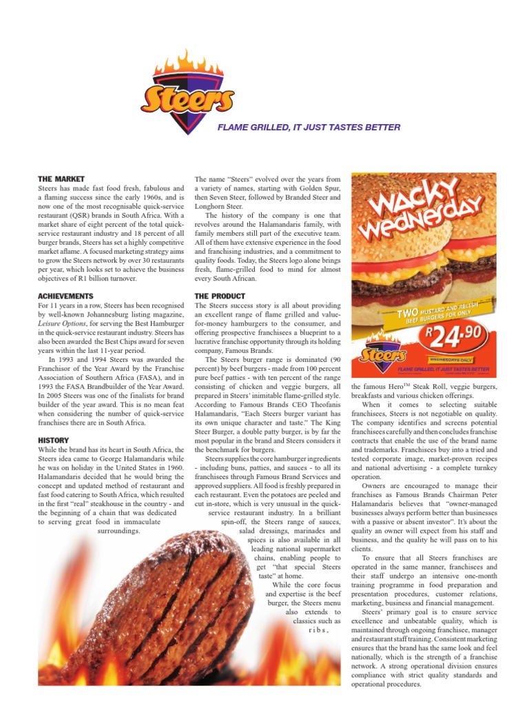 STEERS | PDF | Hamburgers | Franchising