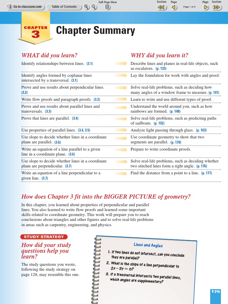 ML Geometry Chapter 3 Review-Test | PDF