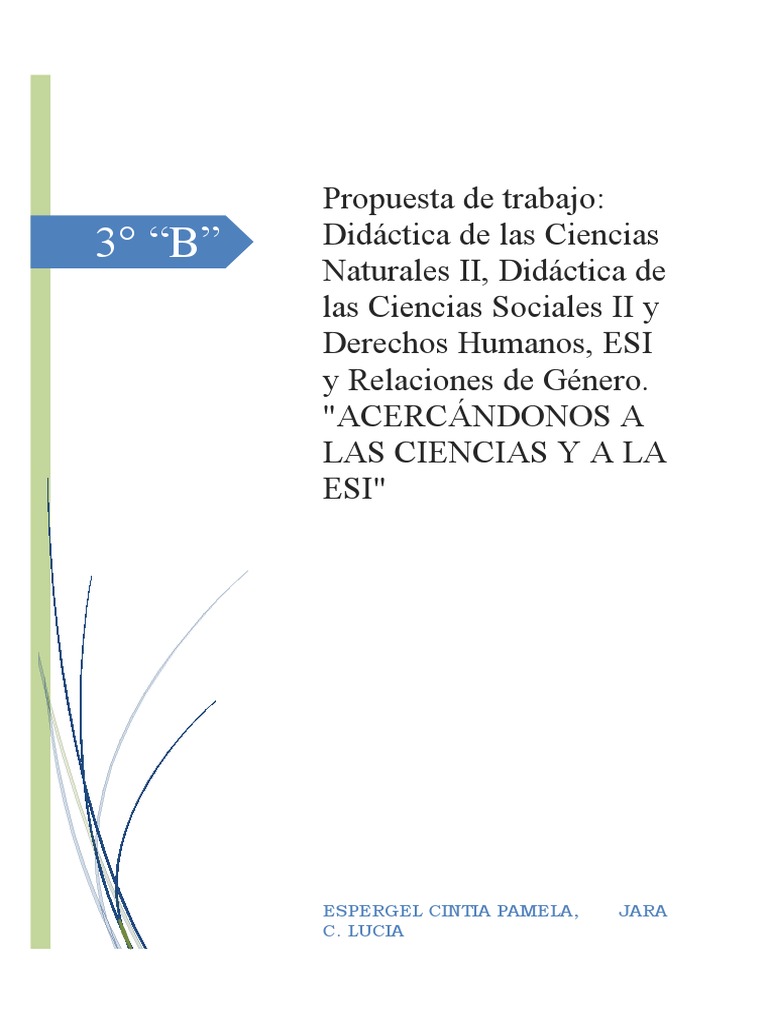 Espergel Pamela, Jara Lucia, 3b | PDF | Plan de estudios | Educación ...