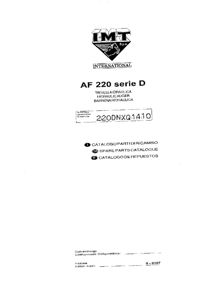 Catalgo Repuesto IMT AF 220 D | PDF
