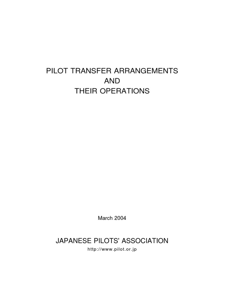 Pilot Transfer Arrangements AND Their Operations: Japanese Pilots ...