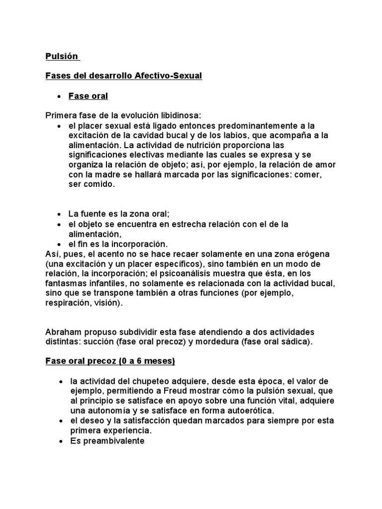 Fases Del Desarrollo Libidinal | PDF | Complejo de Edipo | Teoría ...