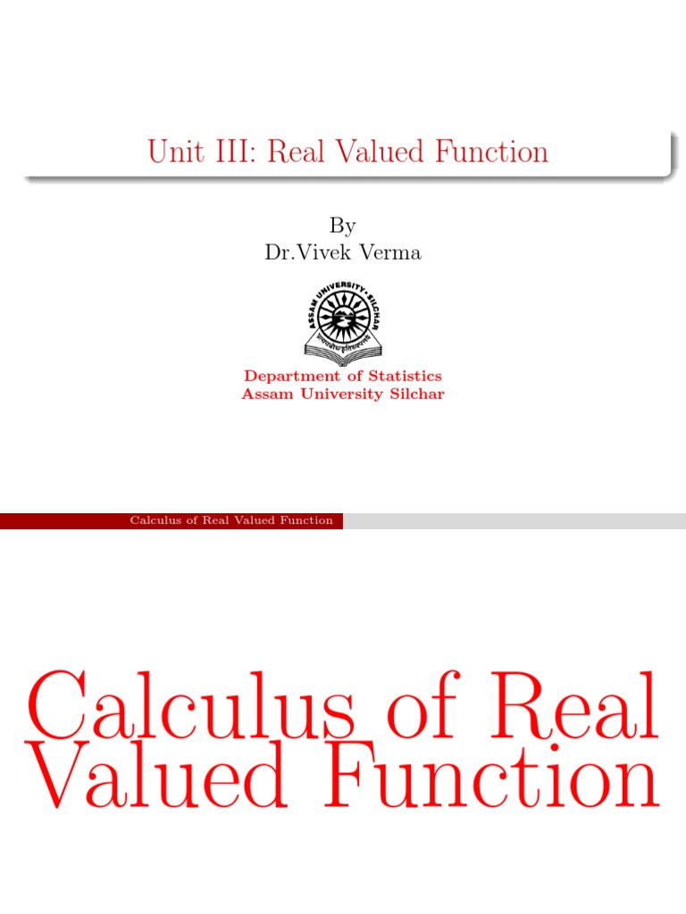 Unit III Real Valued Function | PDF | Function (Mathematics) | Real Number