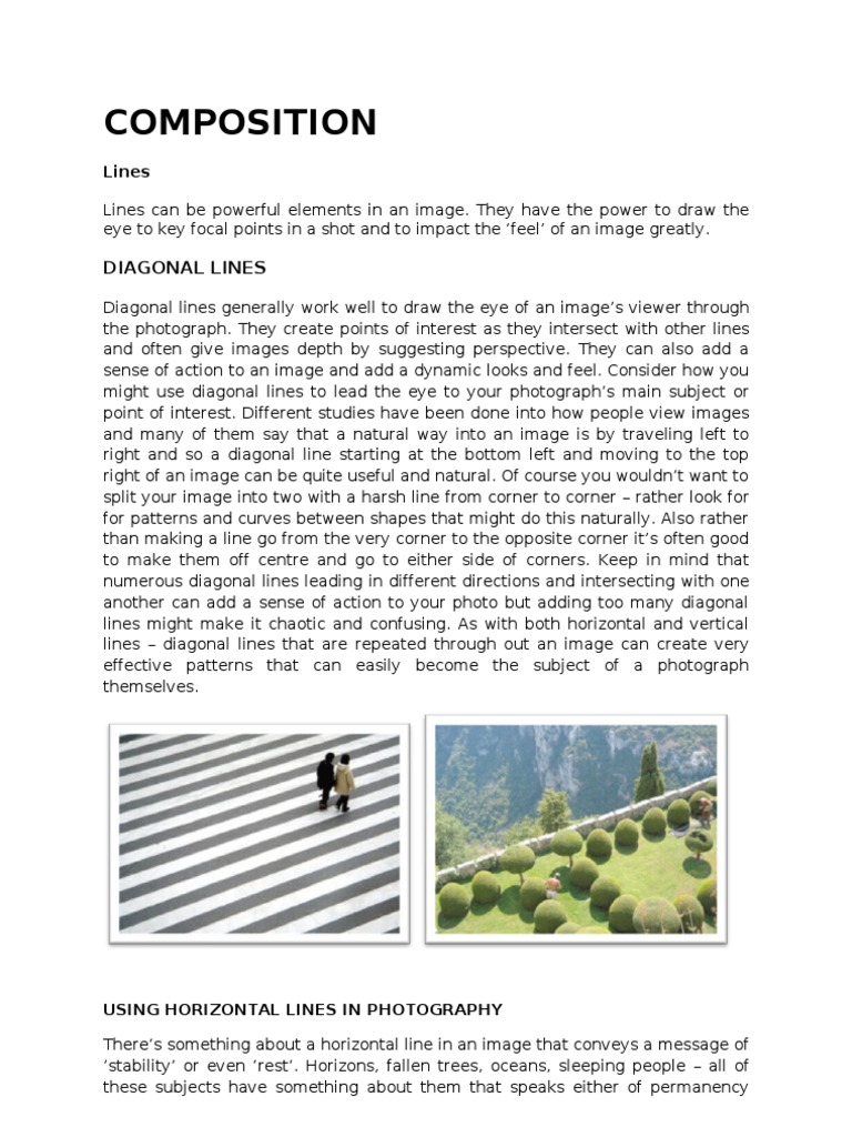Composition: Diagonal Lines | PDF | Composition (Visual Arts) | Optics