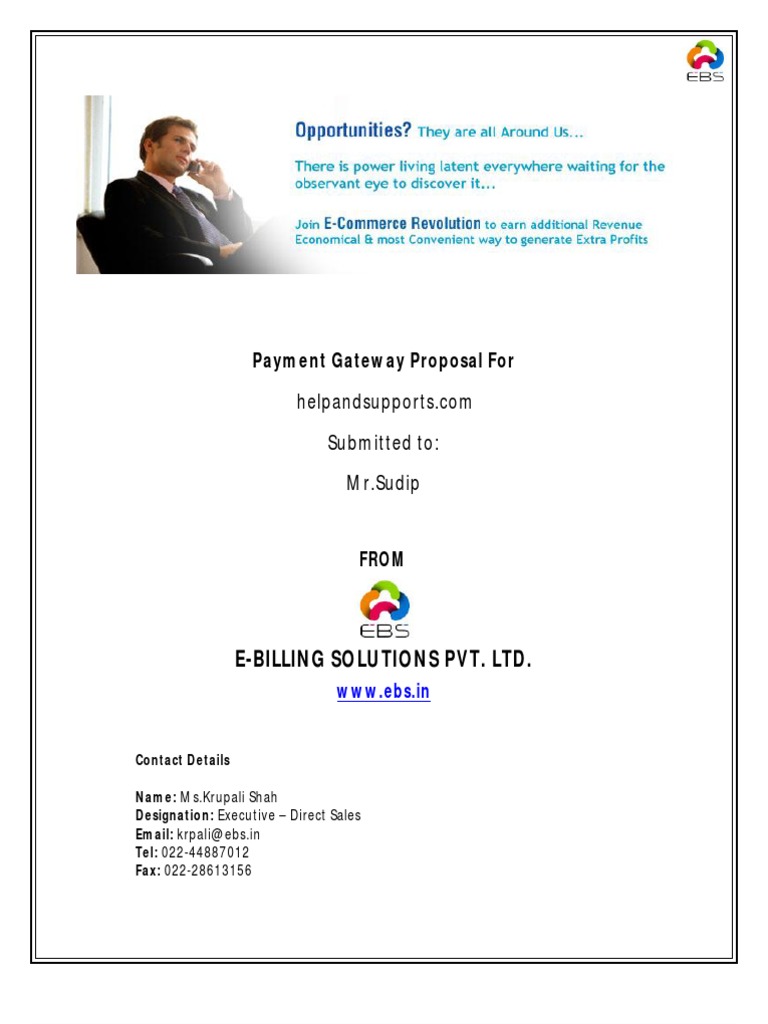 EBS Payment Gateway Proposal | PDF | Credit Card | Payments