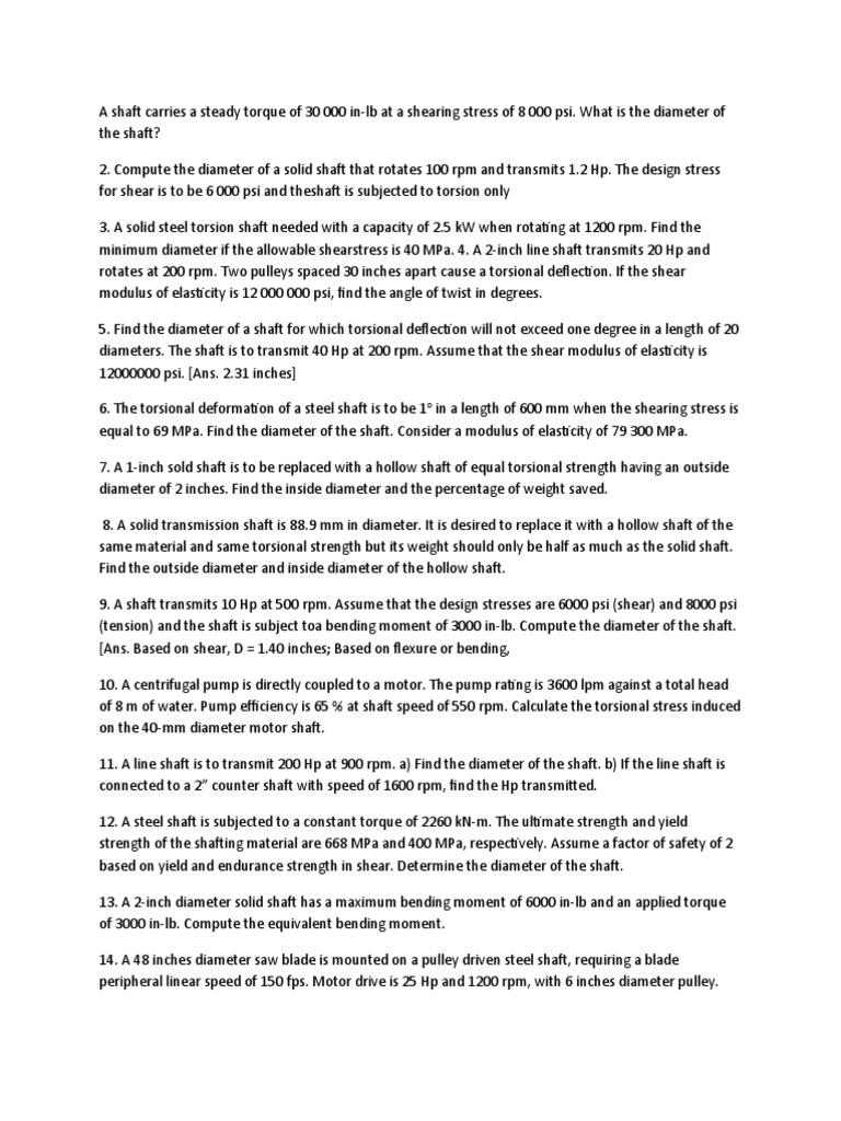 MD Problem Set 2 | PDF | Strength Of Materials | Bending