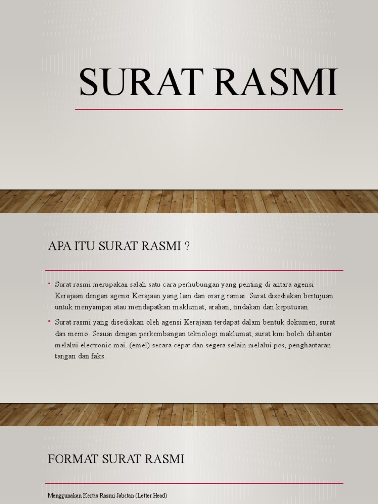 Surat Rasmi | PDF