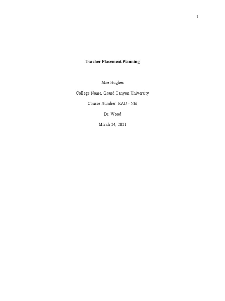 Teacher Placement Strategy Overview | PDF | Teachers | Communication