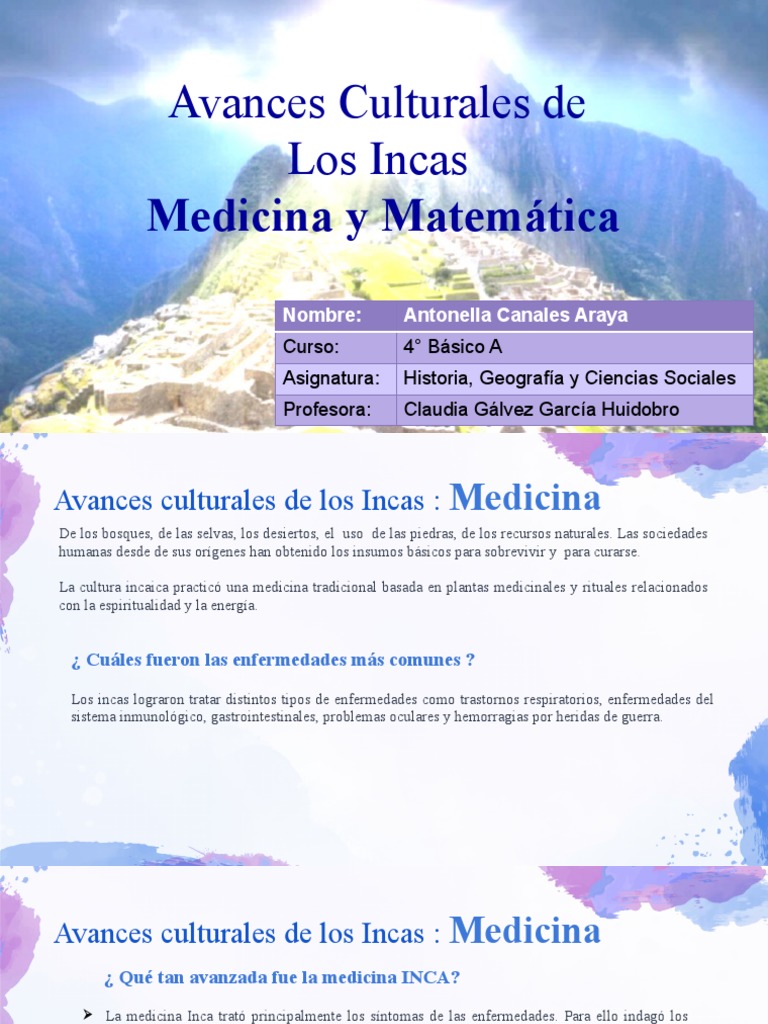 Avances Culturales Medicina y Matematica Los Incas | PDF | Imperio Inca ...