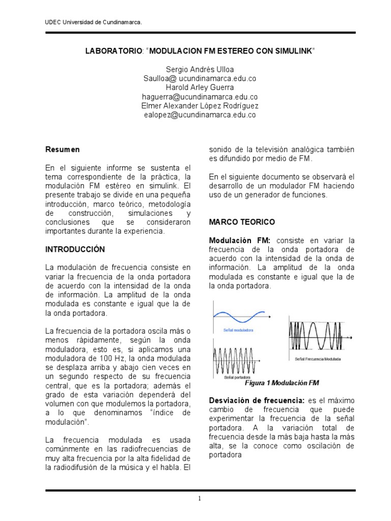 Modulacion FM Estereo Con Simulink | PDF | Modulación de frecuencia ...