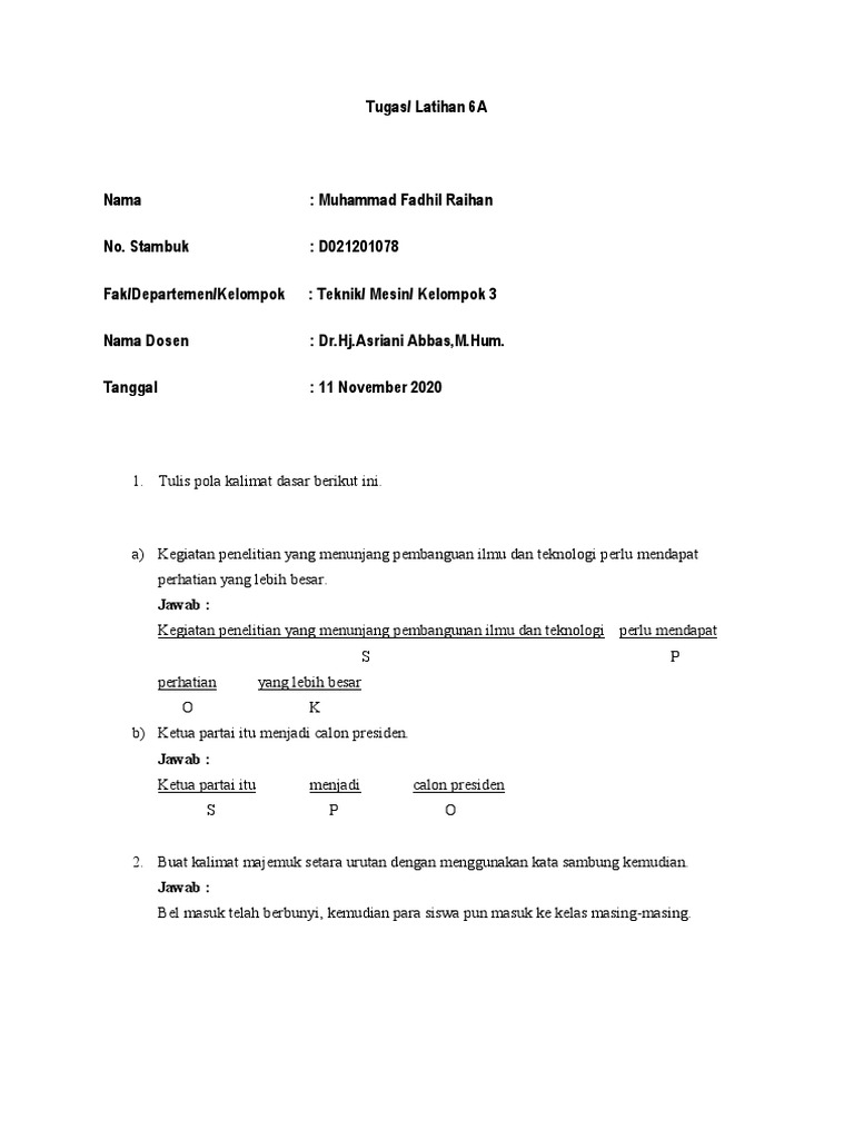 D021201078 - Muhammad Fadhil Raihan - Tugas 6a | PDF