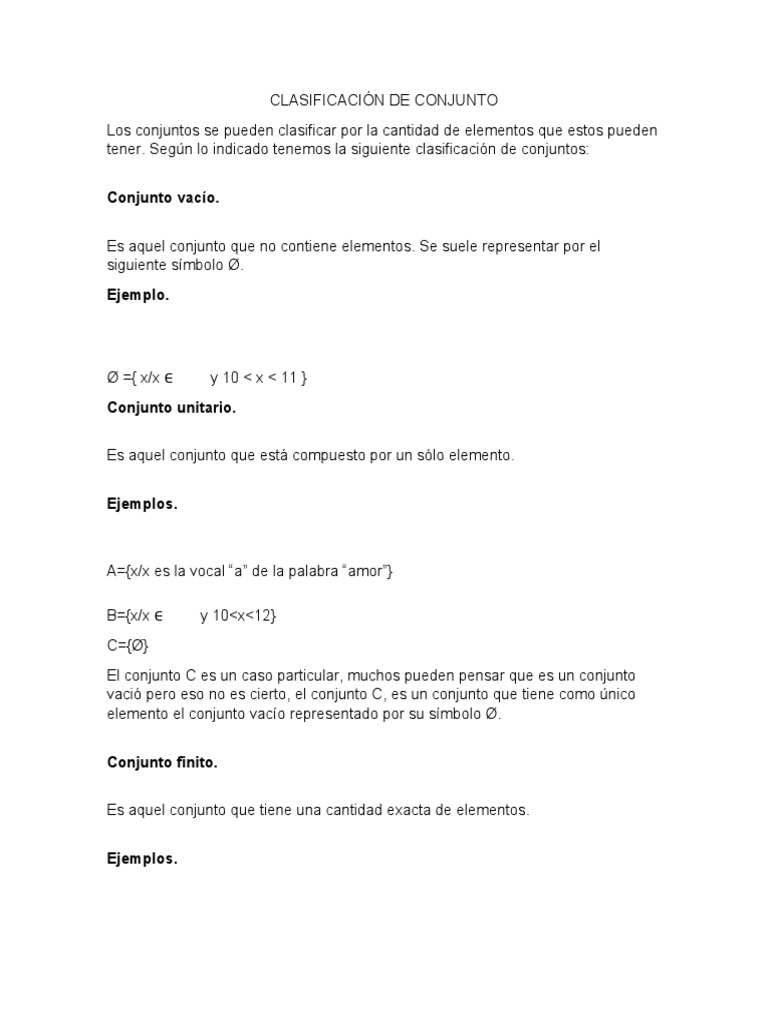 Clasificación de Conjunto | PDF