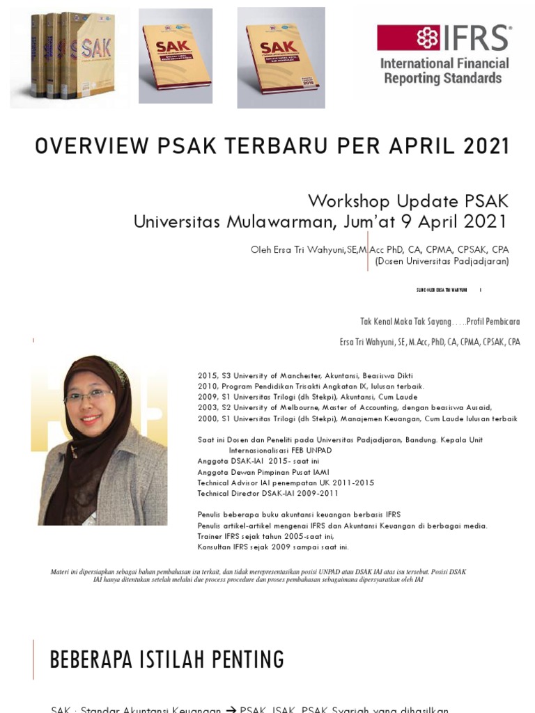 Overview PSAK Terbaru Per April 2021 Unmul | PDF