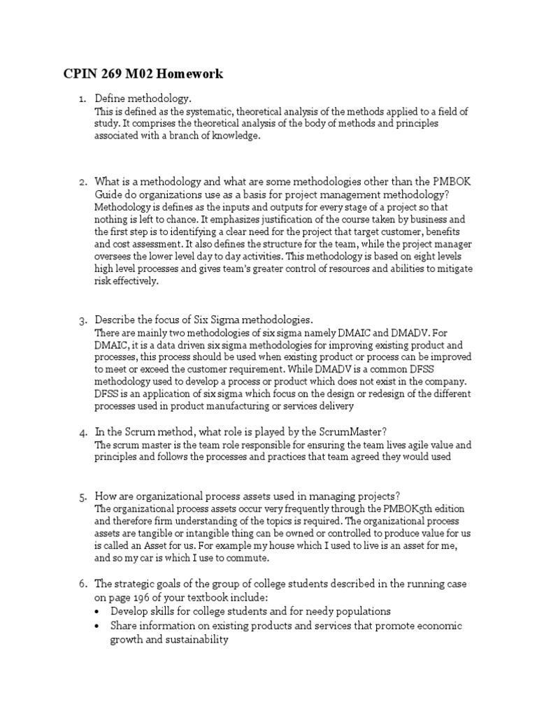 M02 Homework Quezada Genessis | PDF | Design For Six Sigma | Six Sigma