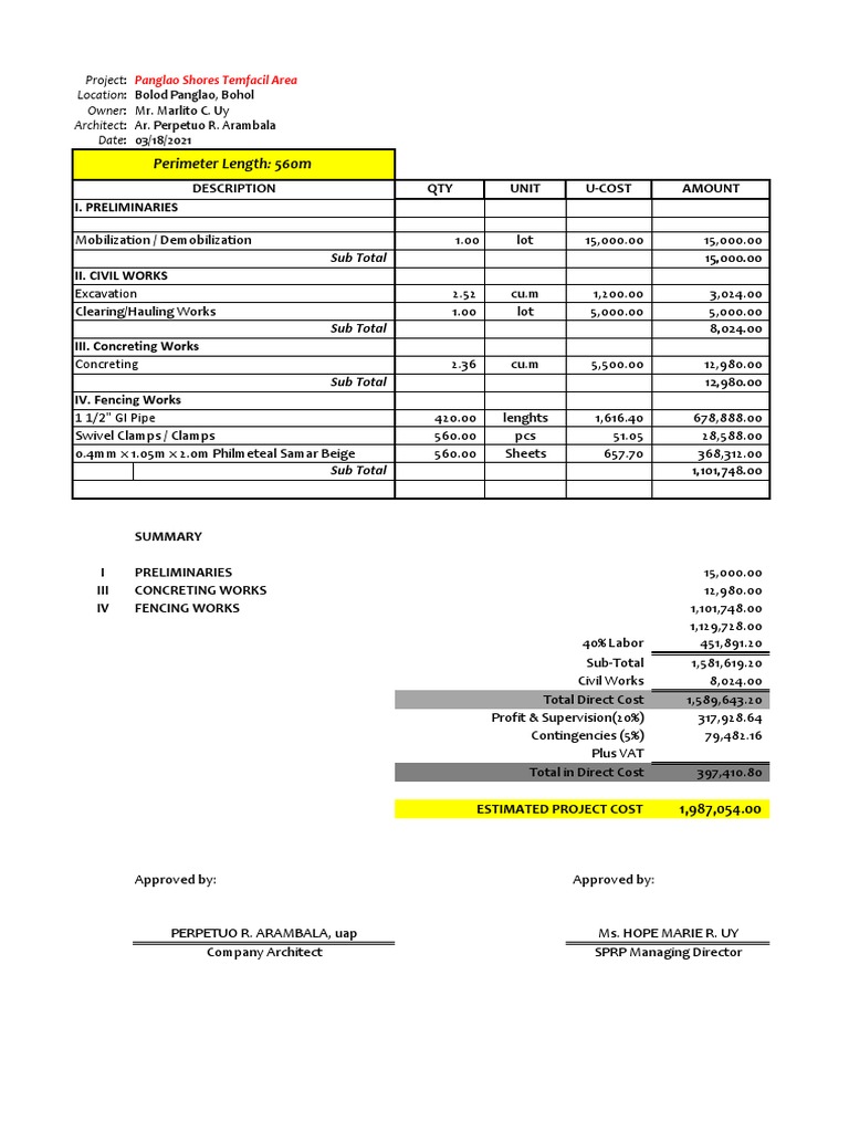 Temfacil Fencing | PDF | Business | Teaching Mathematics