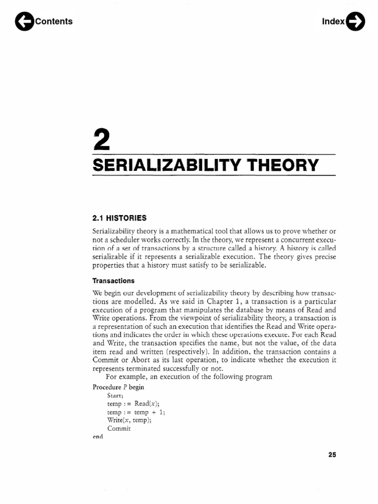 Serializability Theory Pdf Database Transaction Concurrency Computer Science