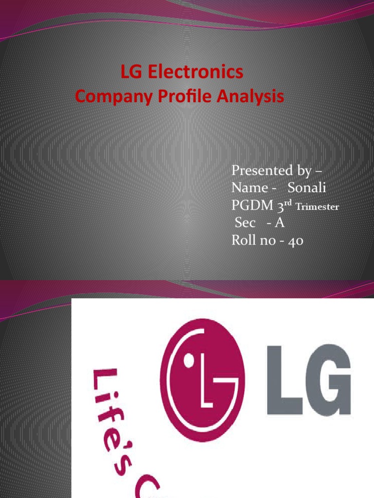 LG Electronics: Company Profile Analysis | PDF | Consumer Electronics ...