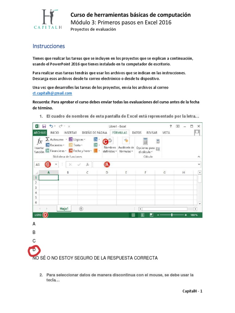 Evaluaci N M Dulo 3 - Excel | PDF | Microsoft Excel | Ciencias de la Computación