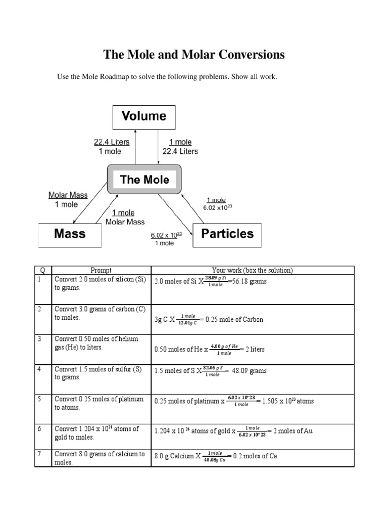 Mastering Mole Conversions: A Step-by-Step Guide to Solving Mole ...