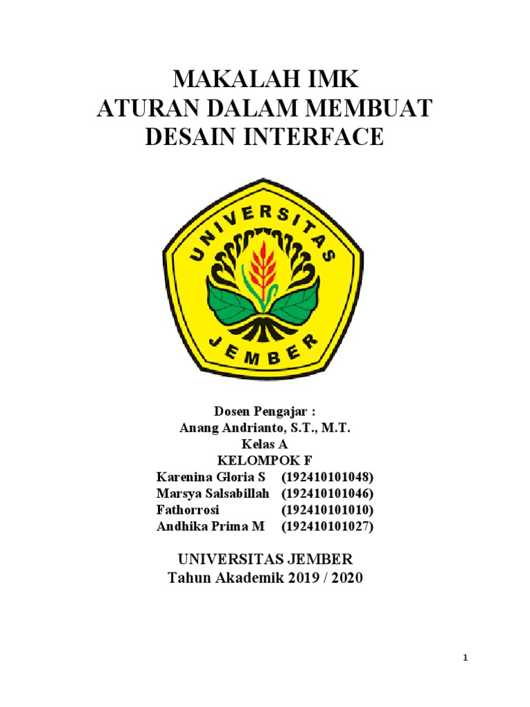MAKALAH IMK Aturan Desain Interface | PDF