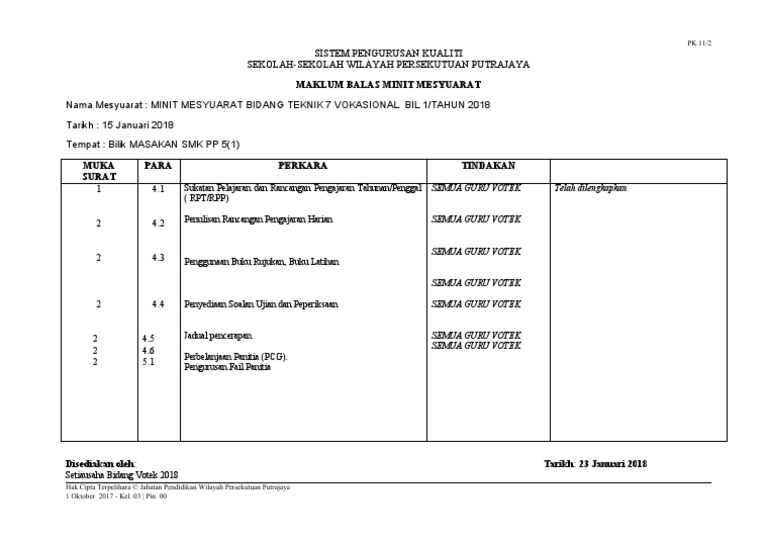 PK11-2 Contohborang Maklum Balasdoc-1 | PDF