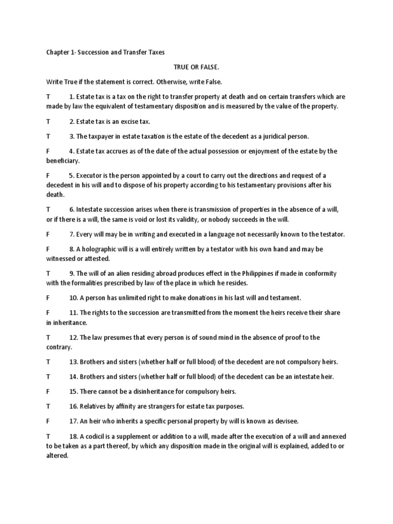 Understanding Succession Taxes | PDF | Will And Testament | Intestacy